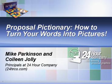 PowerPoint Presentation Proposal Pictionary: How to Turn Your Words ...