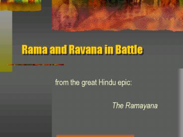 Rama and Ravana in Battle presentation | free to view