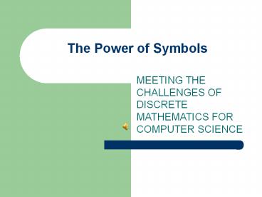 PPT – The Power of Symbols PowerPoint presentation | free to download ...