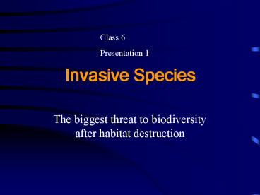 Invasive Species presentation | free to view
