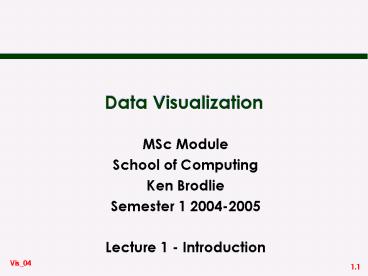 Data Visualization presentation | free to view