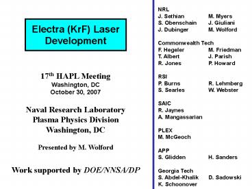 PPT – 17th HAPL Meeting PowerPoint presentation | free to view - id ...