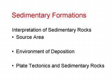 PPT – Sedimentary Formations PowerPoint presentation | free to view ...