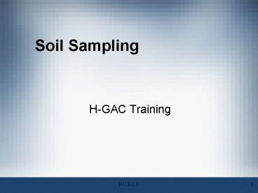 Soil Sampling presentation | free to view