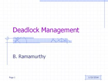Deadlock Management presentation | free to download
