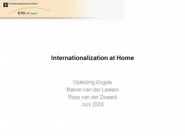 PPT – Internationalization at Home PowerPoint presentation | free to ...