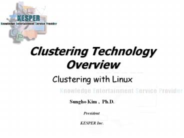 PPT – Clustering Technology Overview PowerPoint presentation | free to ...