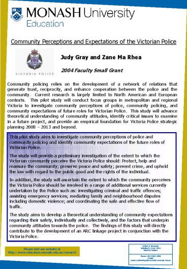 Community Perceptions and Expectations of the Victorian Police ...