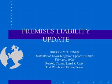 PREMISES LIABILITY UPDATE presentation | free to view