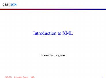 Introduction to XML presentation | free to download