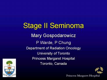 Stage II Seminoma presentation | free to view