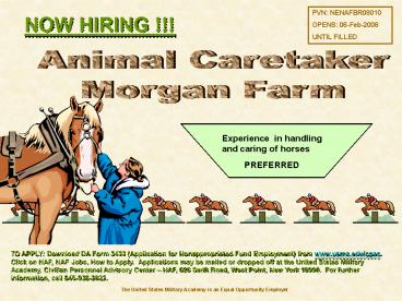 PPT – Animal Caretaker PowerPoint presentation | free to view - id ...