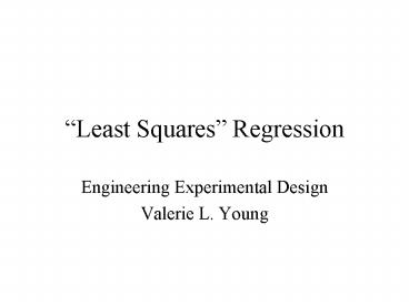 PPT – Least Squares Regression PowerPoint presentation | free to view ...