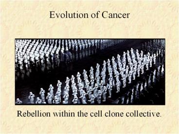 Evolution of Cancer presentation | free to download