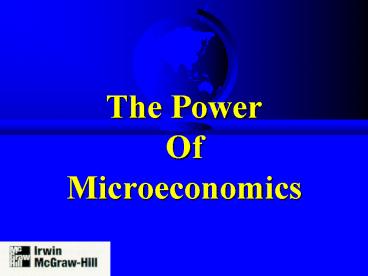 PPT – The Power Of Microeconomics PowerPoint presentation | free to ...
