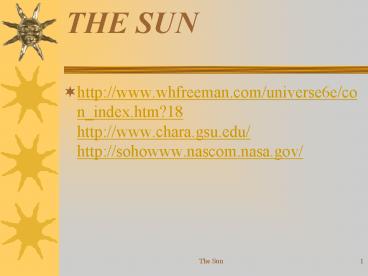 THE SUN presentation | free to view