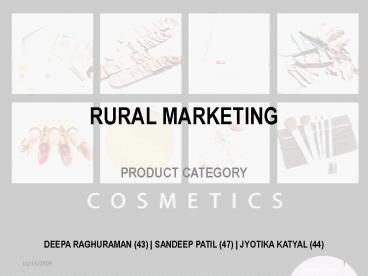RURAL MARKETING presentation | free to view