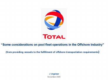 Some considerations on pool fleet operations in the Offshore Industry ...