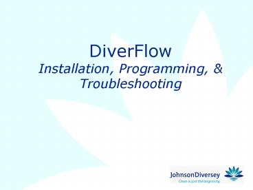 DiverFlow Installation, Programming, presentation | free to view