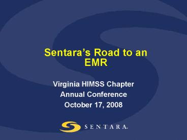 Sentara presentation | free to view