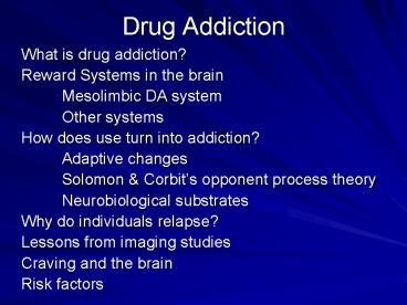 Drug Addiction presentation | free to view