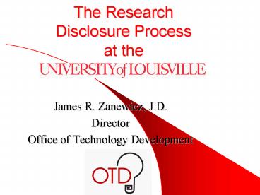 PPT – The Research Disclosure Process at the PowerPoint presentation ...