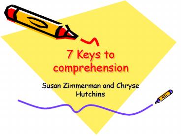7 Keys to comprehension presentation | free to view