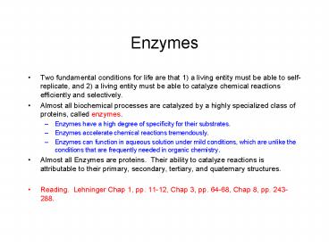 PPT – Enzymes PowerPoint presentation | free to view - id: 7c2d5-ZDc1Z