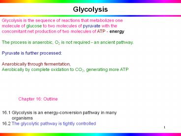 Glycolysis presentation | free to view