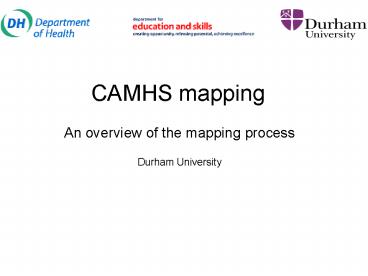CAMHS mapping presentation | free to view