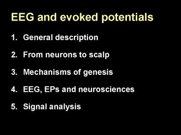 EEG and evoked potentials presentation | free to view
