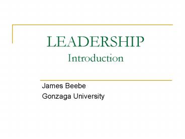 PPT – LEADERSHIP Introduction PowerPoint presentation | free to view ...
