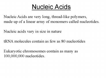 Nucleic Acids presentation | free to view