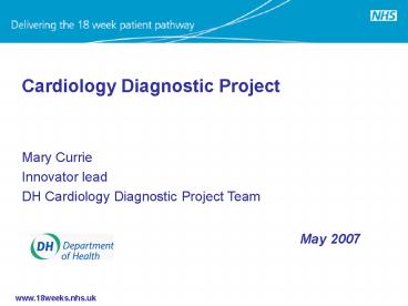 PPT – Cardiology Diagnostic Project PowerPoint presentation | free to ...