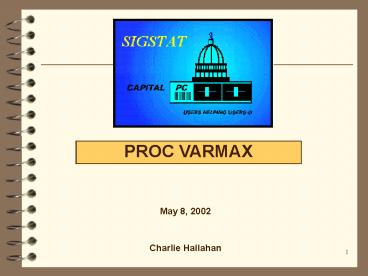 PPT – PROC VARMAX PowerPoint presentation | free to view - id: 81839-ZDc1Z