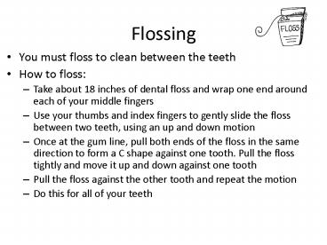 Flossing presentation | free to view