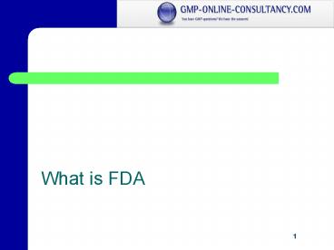 What is FDA presentation | free to view