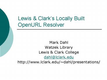 Lewis presentation | free to view