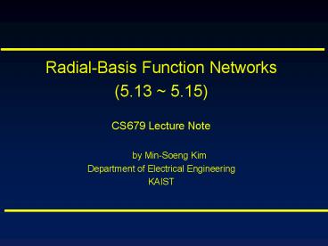 PPT – Radial-Basis Function Networks PowerPoint presentation | free to ...