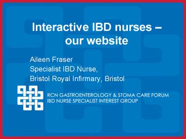 Interactive IBD nurses our website presentation | free to view