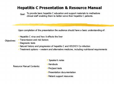 Hepatitis C Presentation presentation | free to view