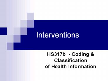 Interventions presentation | free to download