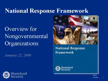 PPT – National Response Framework PowerPoint presentation | free to ...