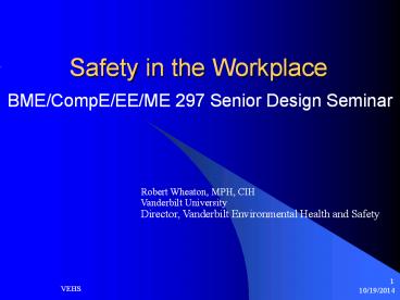 Safety in the Workplace presentation | free to view