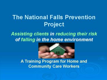 The National Falls Prevention Project presentation | free to view