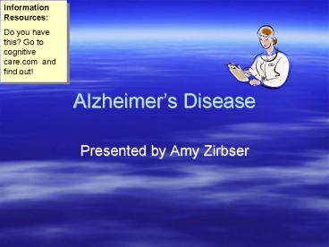 PPT – Alzheimers Disease PowerPoint presentation | free to view - id ...