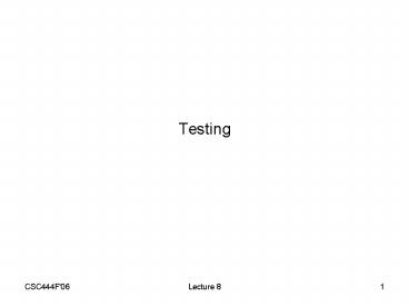 PPT – Testing PowerPoint presentation | free to download - id: 879f4-ZDc1Z