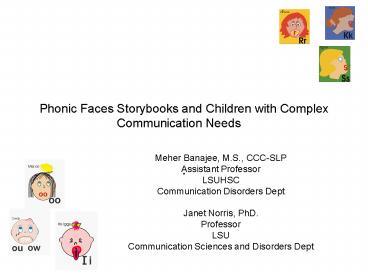 Phonic Faces Storybooks and Children with Complex Communication Needs ...