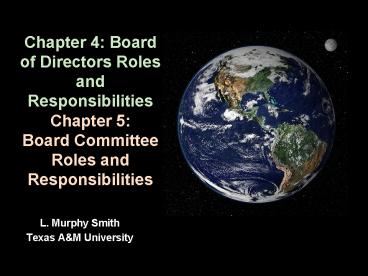 Ppt Chapter 4 Board Of Directors Roles And Responsibilities Chapter