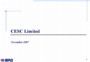 PPT – CESC PowerPoint presentation | free to view - id: 8a73e-ZDc1Z